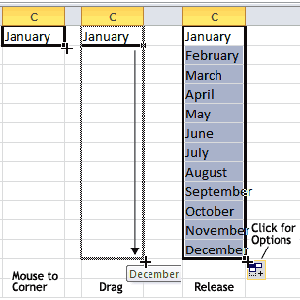 Excel's AutoFill and Drag-and-Drop Features